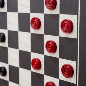 Magnetic Checkers Game: Wall Decor, Fun Conversation Piece - Etsy