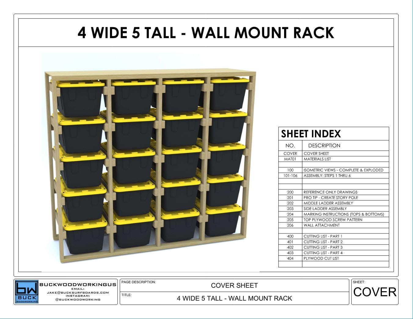 DIY 27 Gallon Bin Wall Mount Storage Rack - 20 Units - Etsy