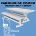 Farmhouse Table Plans MEDIUM Size: 40x80 - Etsy