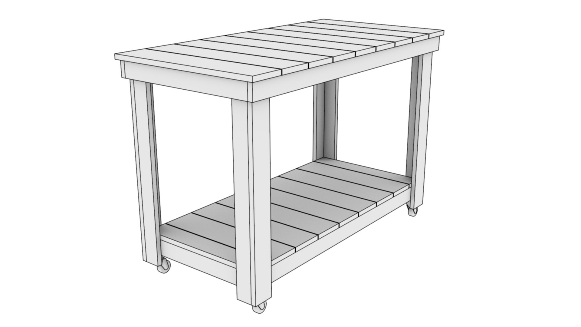 Barbeque (grill) Side Table - 2d PDF Plans - Etsy
