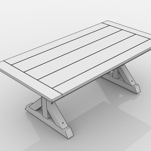 Farmhouse Table Plans (MEDIUM) Size: 40"x80" - Etsy