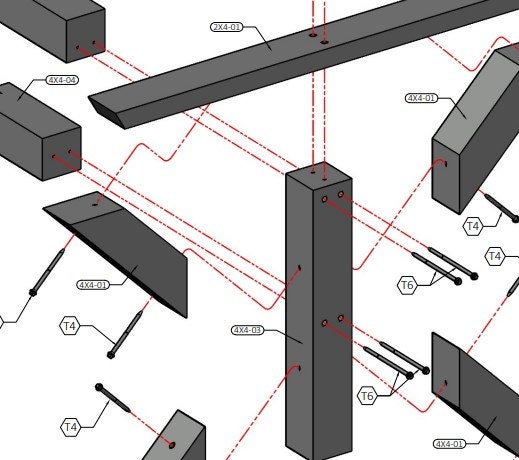 Farmhouse Table & Bench Plans (large) - Etsy