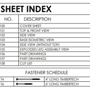 Farmhouse Table Plans (size: 4'x8') - Etsy