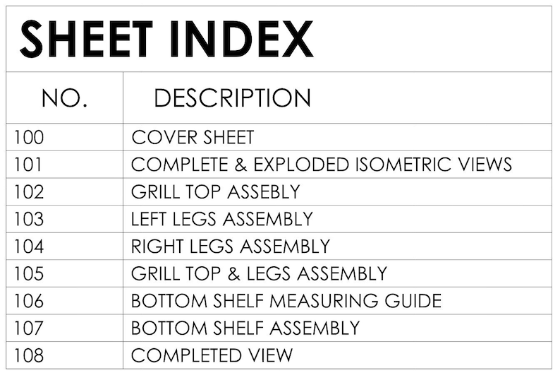 Barbeque (grill) Side Table - 2d PDF Plans - Etsy