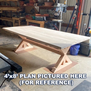 Farmhouse Table Plans (MEDIUM) Size: 40"x80" - Etsy