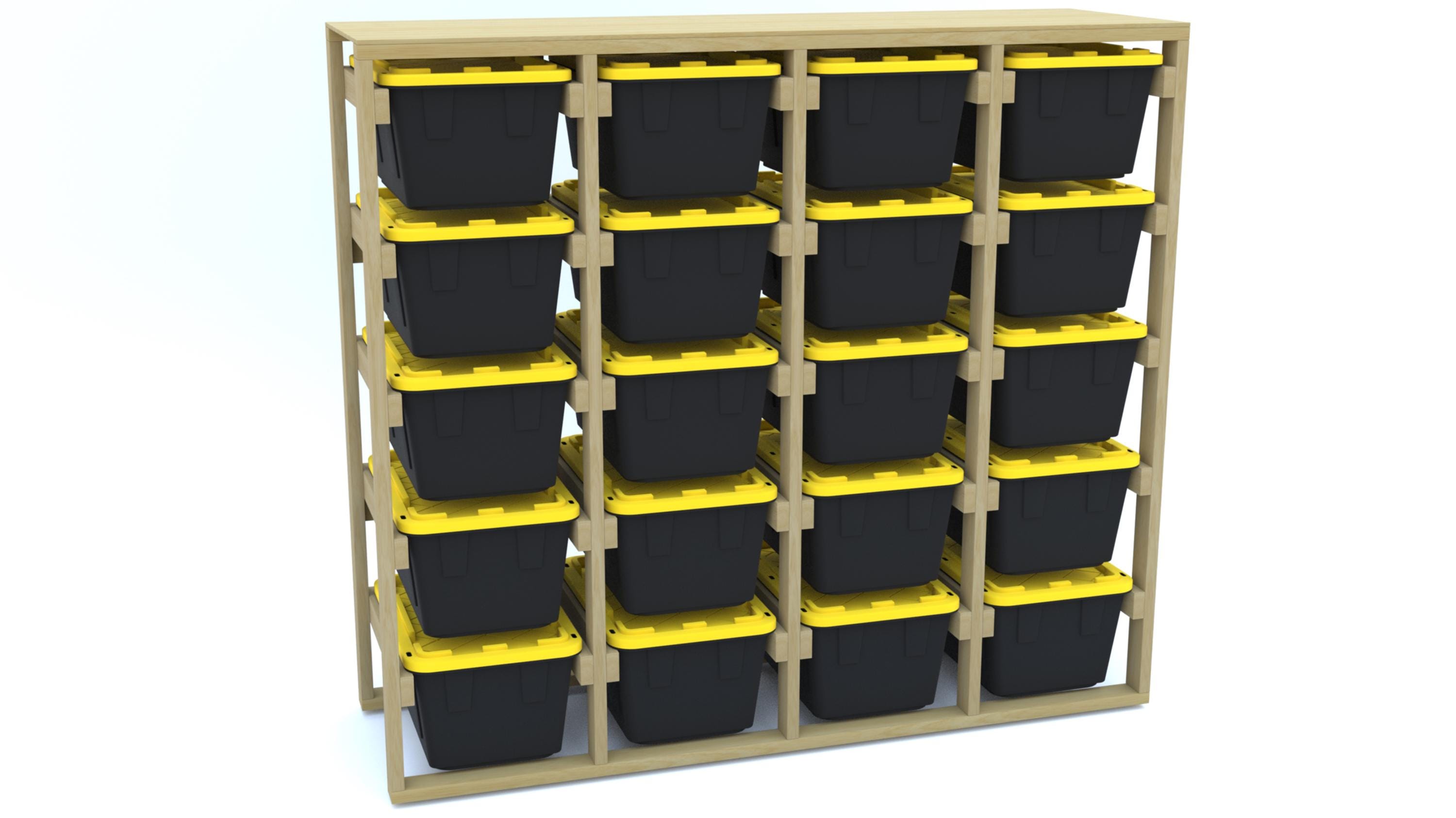 DIY 27 Gallon Bin Wall Mount Storage Rack - 20 Units - Etsy