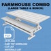 Farmhouse Table Plans size: 4'x8' - Etsy