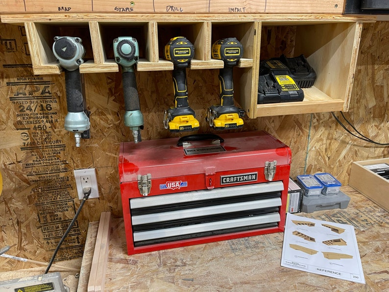 Undermount Drill Holder W/ Charging Cubby (4-slot) - Etsy