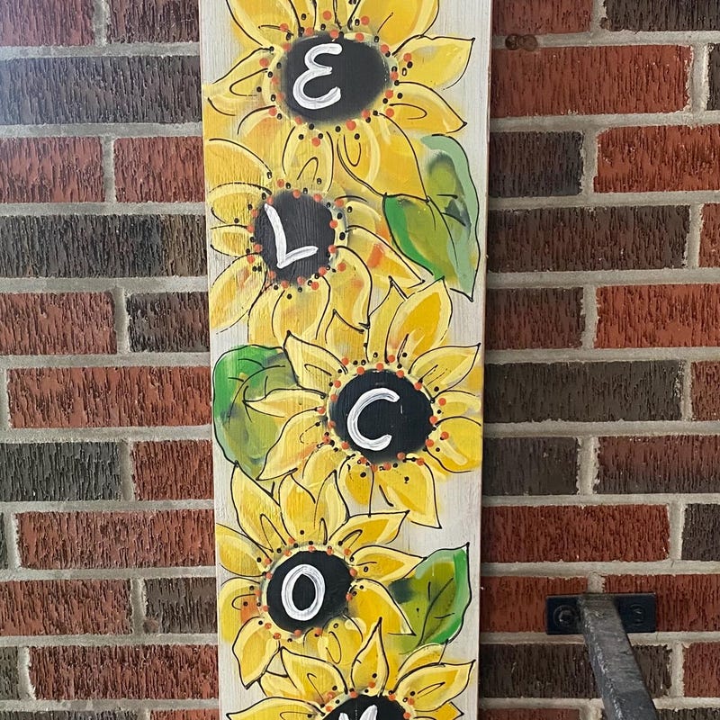 Sunflower Porch Sign - Etsy