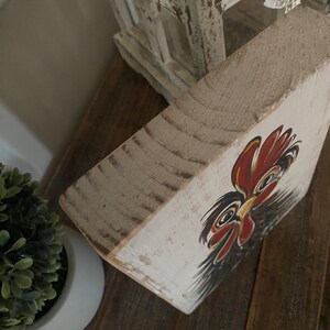 Little Black Rooster Block. Ready to Ship - Etsy