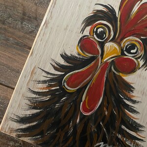 Little Black Rooster Block. Ready to Ship - Etsy