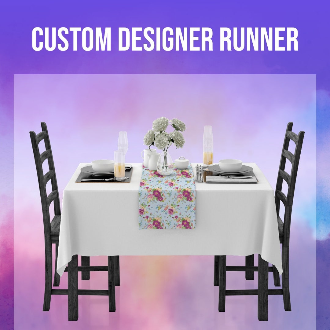 PERSONALISED CUSTOM PRINTED Table Runner 38cm X 275cm With Any of Your ...