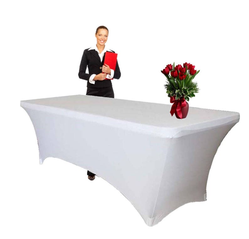 RECTANGULAR SPANDEX Table Cover Lycra Stretch Wedding Party | Etsy