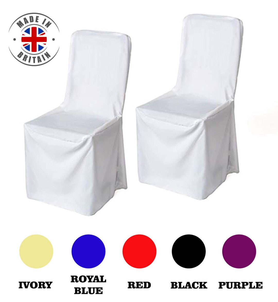 Polyester Chair Cover Square Top Heavy Duty Dining Covers Loose Bottom ...