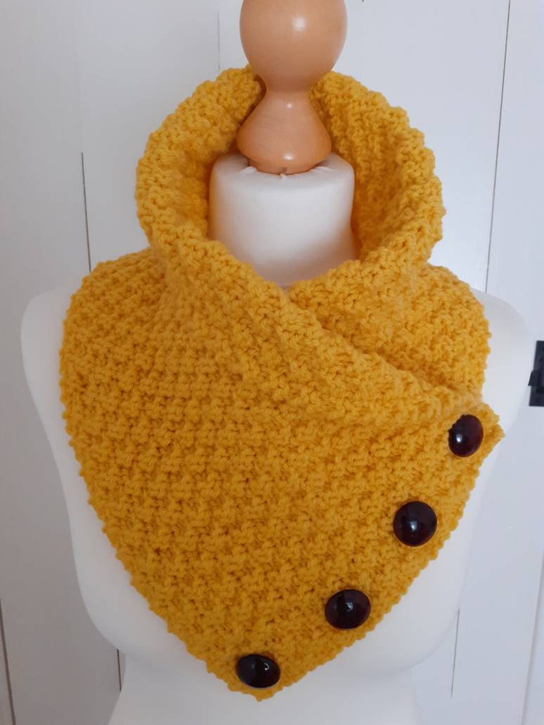 Handknitted Neckwarmer Cowl Scarf - Etsy UK