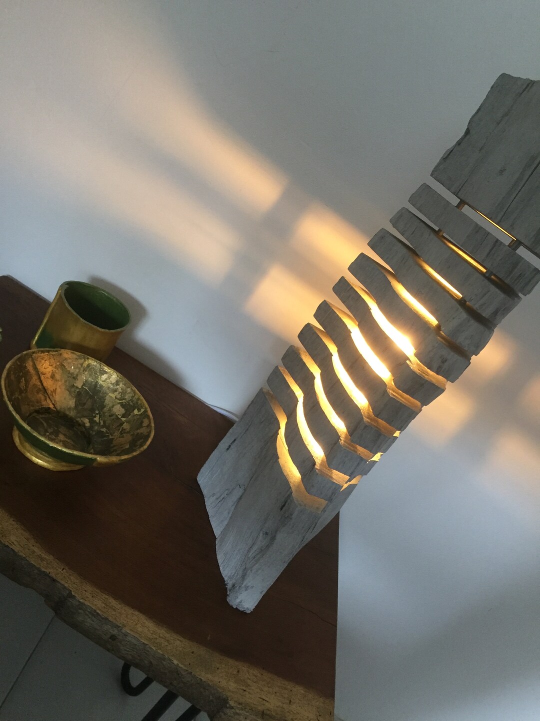 Fragmented Wood Log Lamp , Driftwood Effect 21 , Wood Lamp, Driftwood ...