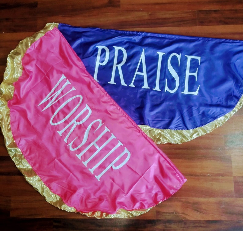 Praise Dance Flag Set of 2 Double Layer Angel Wing Flags | Etsy