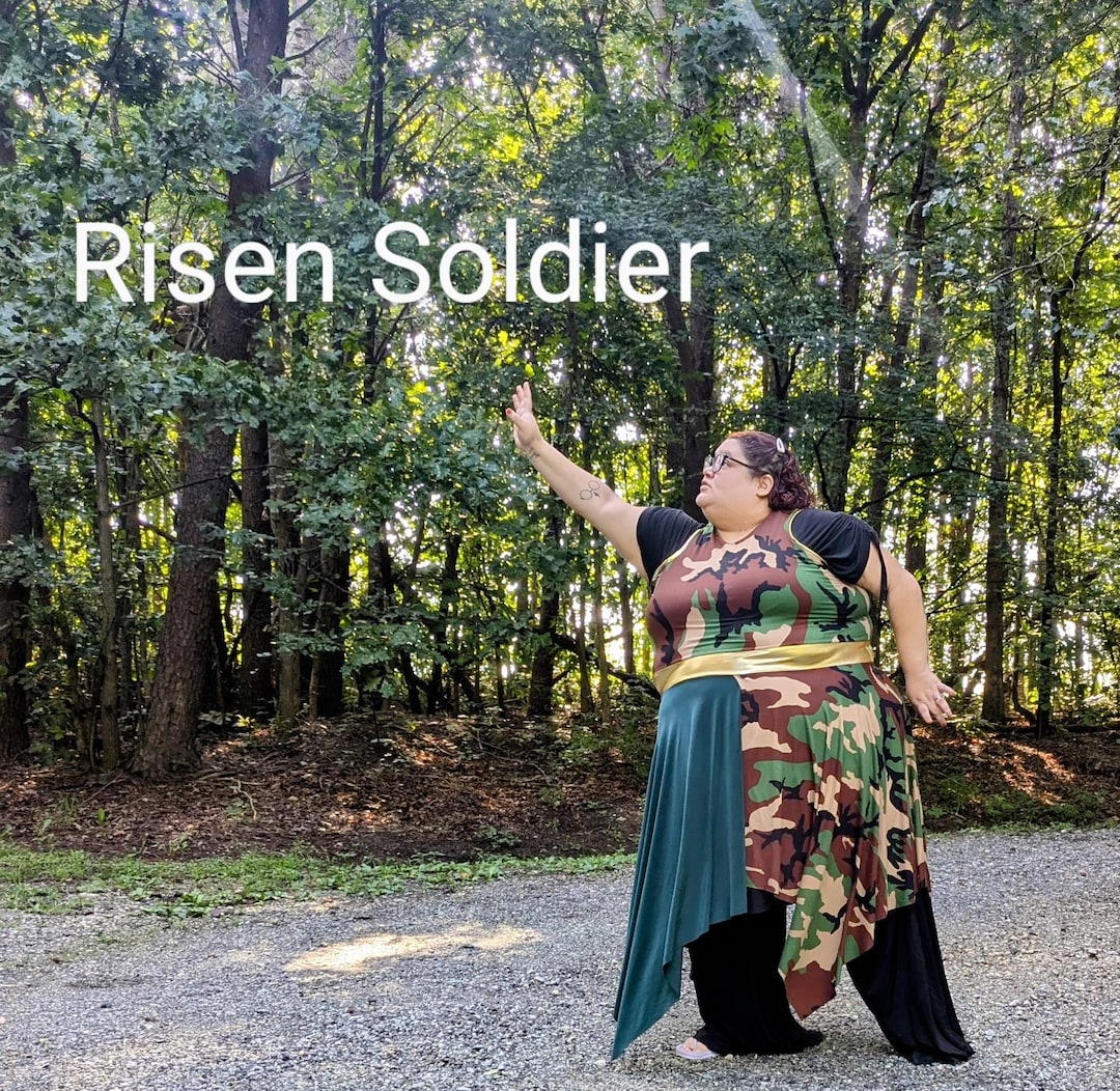 Risen Soldier Praise Dance Overlay, Liturgical Dance, Hand Dyed ...