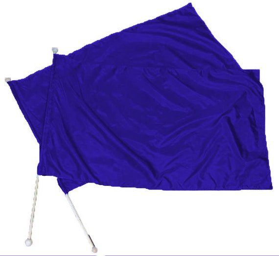 Royal Blue Praise Dance Flag Set of 2 Satin Warfare Sound | Etsy