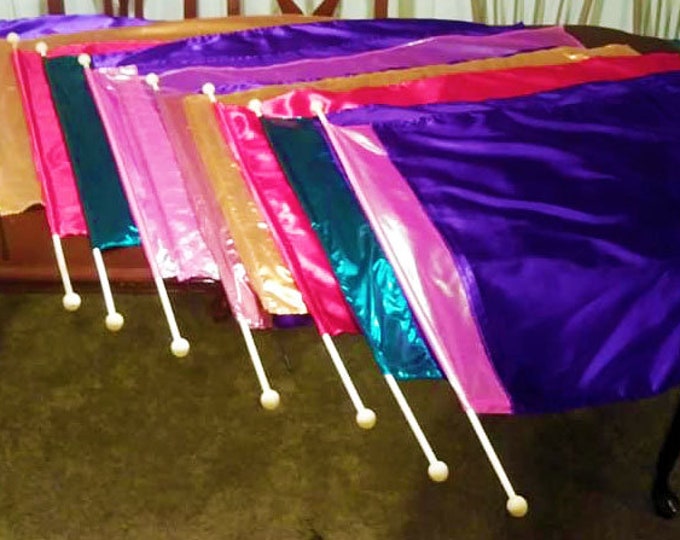 Worship Flag Set of 2, Satin Warfare Sound, Silk Flags, Dance Flags ...