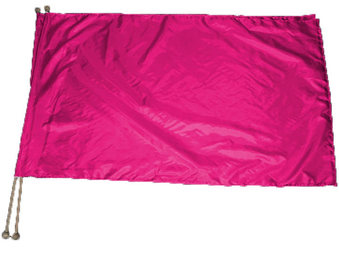 Hot Pink Praise Dance Flag Set of 2, Satin Warfare Sound, Silk Flags ...