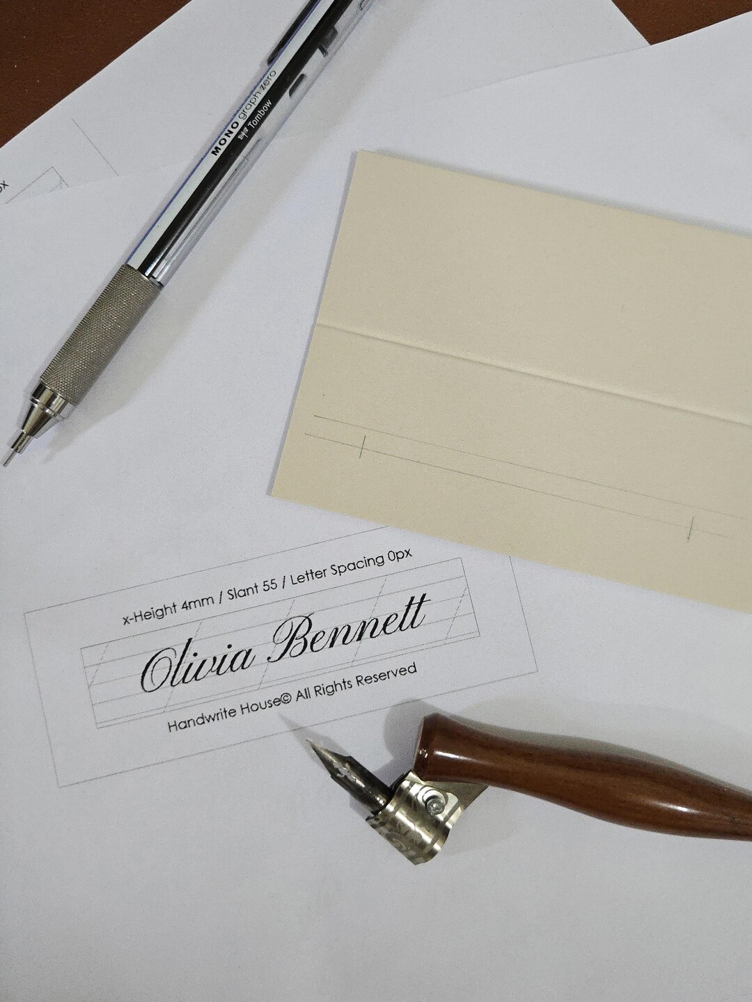 Calligraphy Layout Drafting Web App | Digital Guidesheet | Card Writing ...