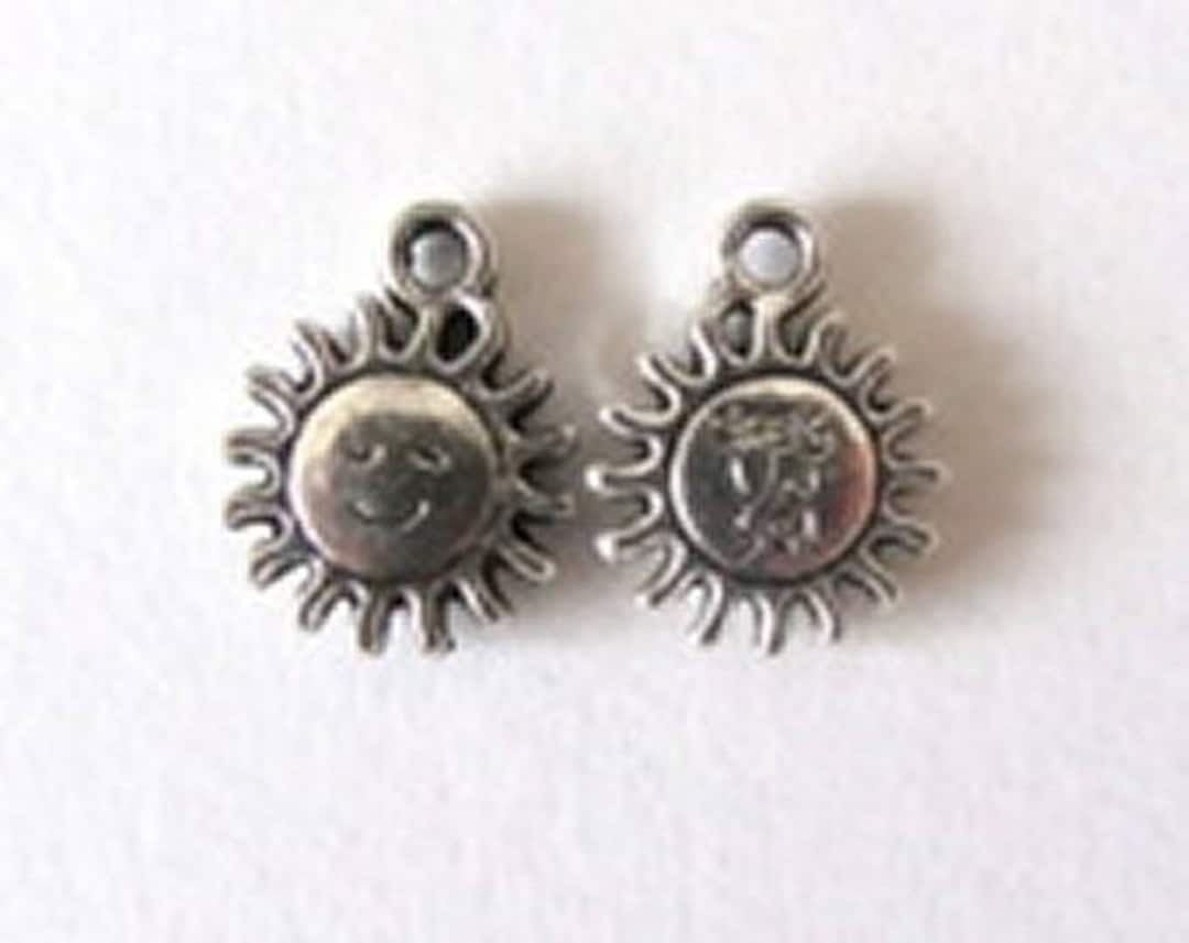 The lot of 5 sun charms, sun charms,small sun, sun pendant, jewelry ...