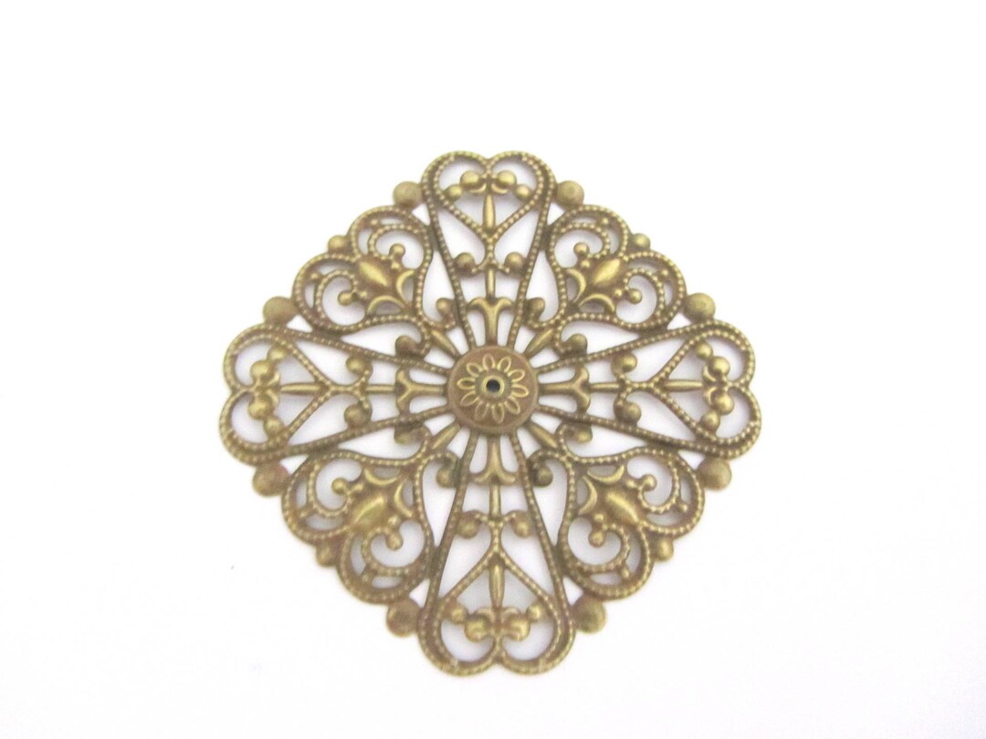 Big Square Filigree Stamp Bronze Filigree Stamp - Etsy