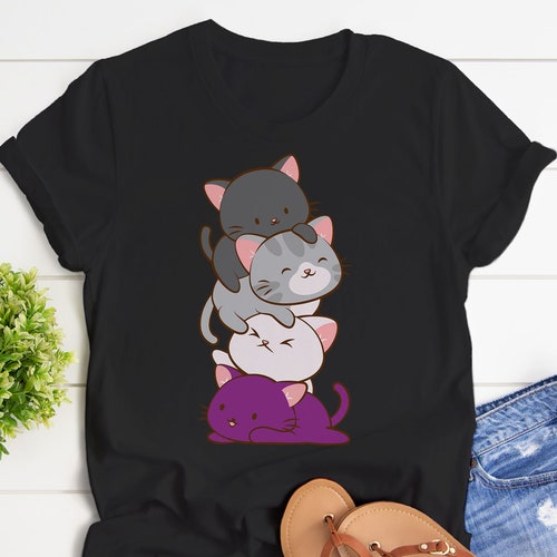 Bisexual Pride Flag Kawaii Cat Anime Hoodie / Cute Harajuku | Etsy