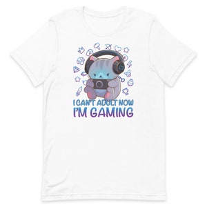 Cute Gaming Cat Shirt - Anime Aesthetic Kawaii Clothing / Funny Animal ...