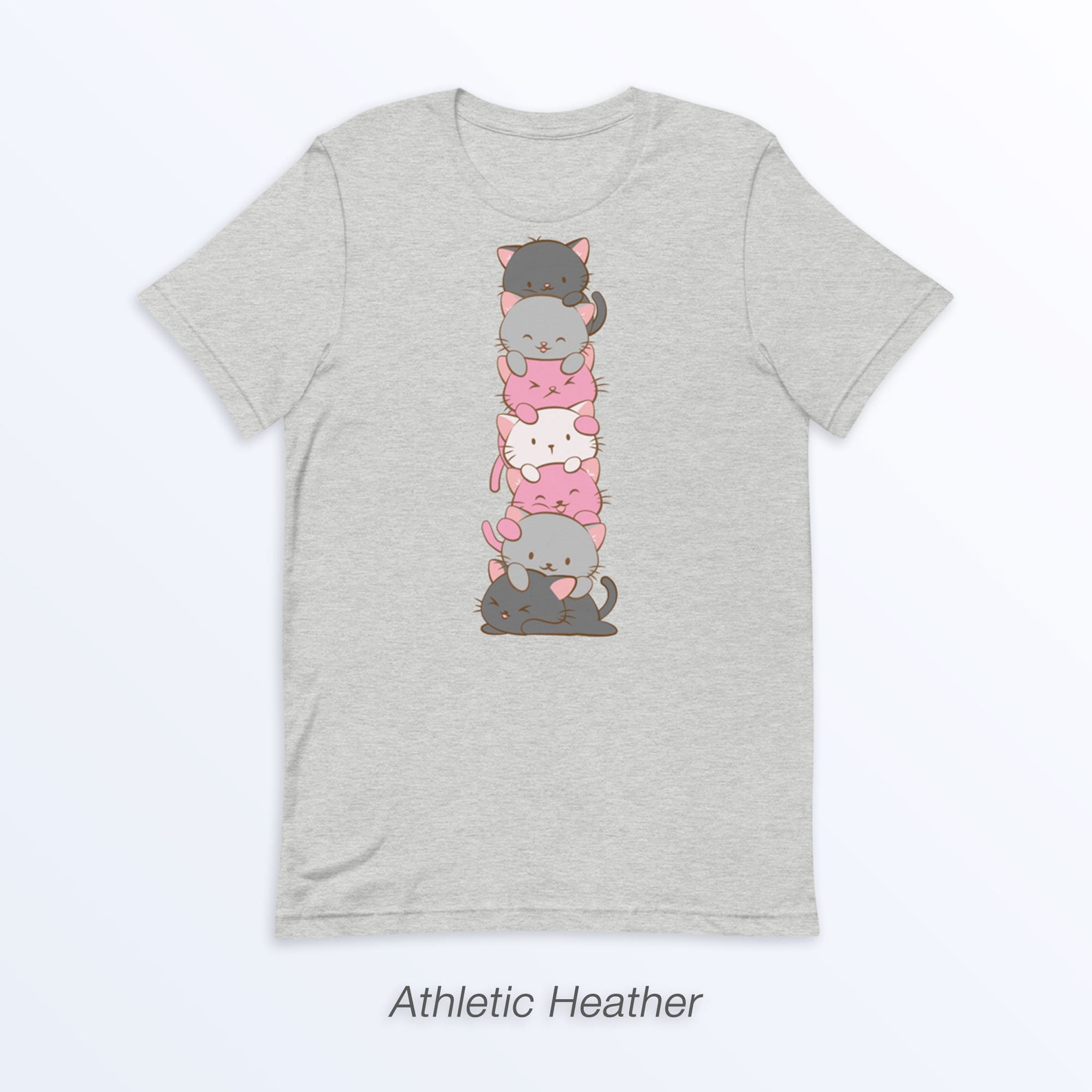 Demigirl Pride Kawaii Shirt / Cute Demi Girl Pride Flag Cat | Etsy