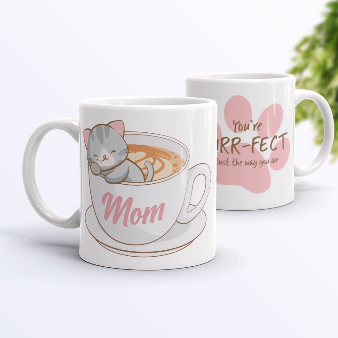 Kawaii Cappuccino Cat Coffee Mug - Catpuccino / Mothers Gift ...
