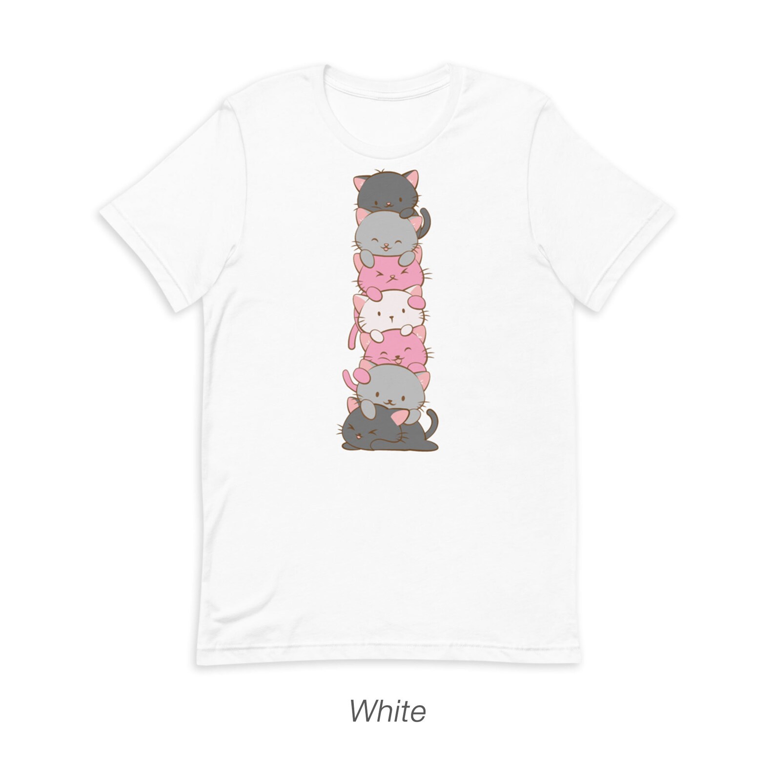 Demigirl Pride Kawaii Shirt / Cute Demi Girl Pride Flag Cat | Etsy