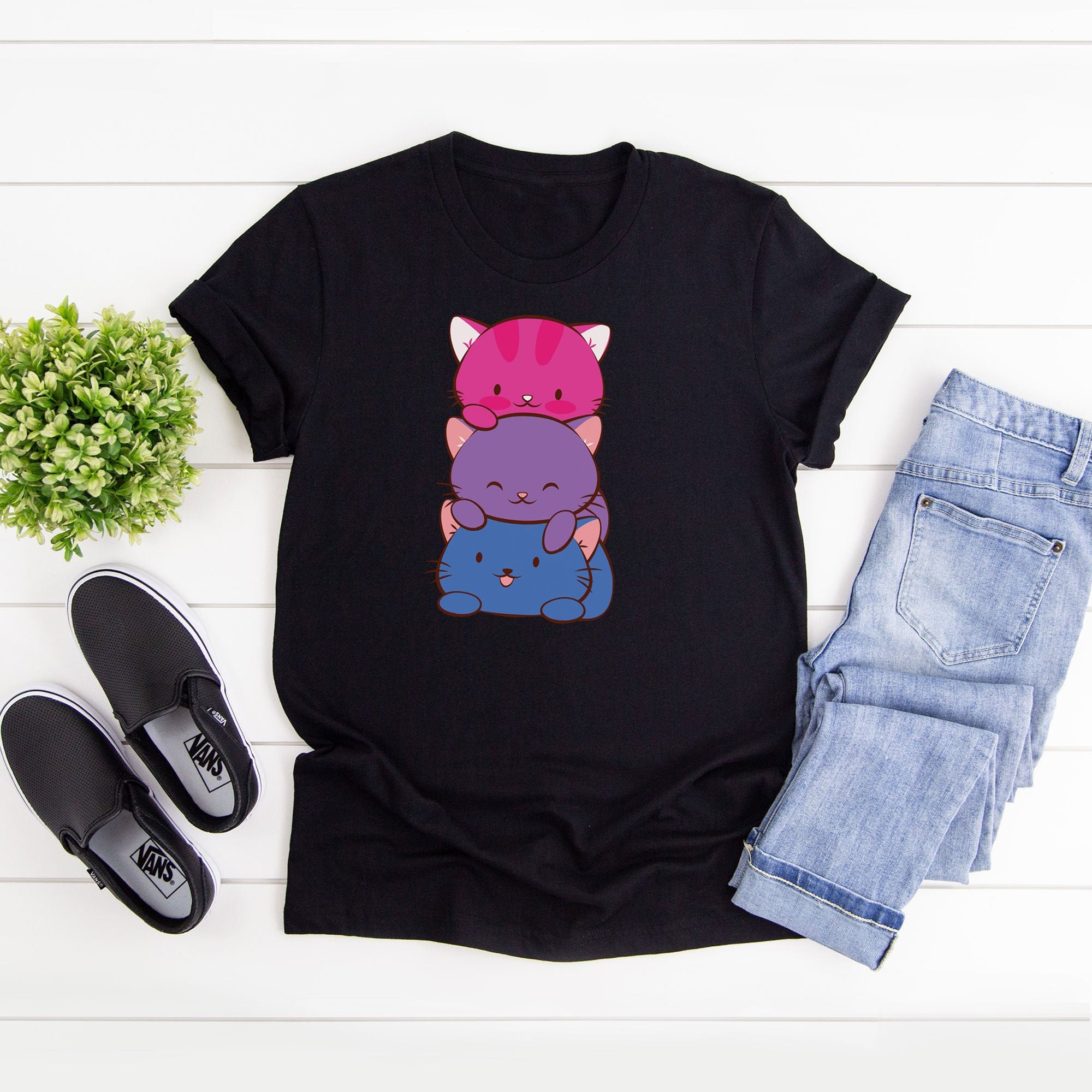 Bi Pride Kawaii Clothing Unisex T Shirt Bisexual Pride Etsy
