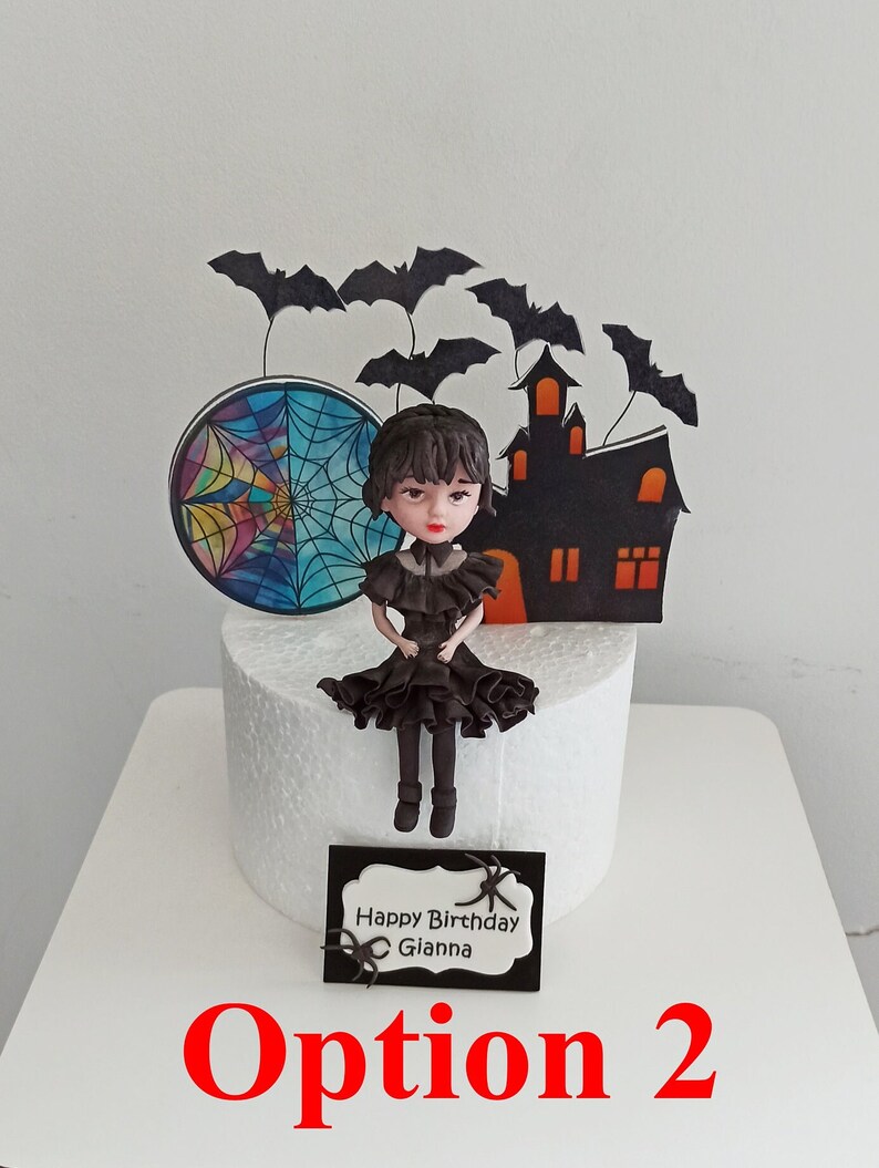 Cake Topper Wednesday Addams Personalized Cake Topper Fondant - Etsy