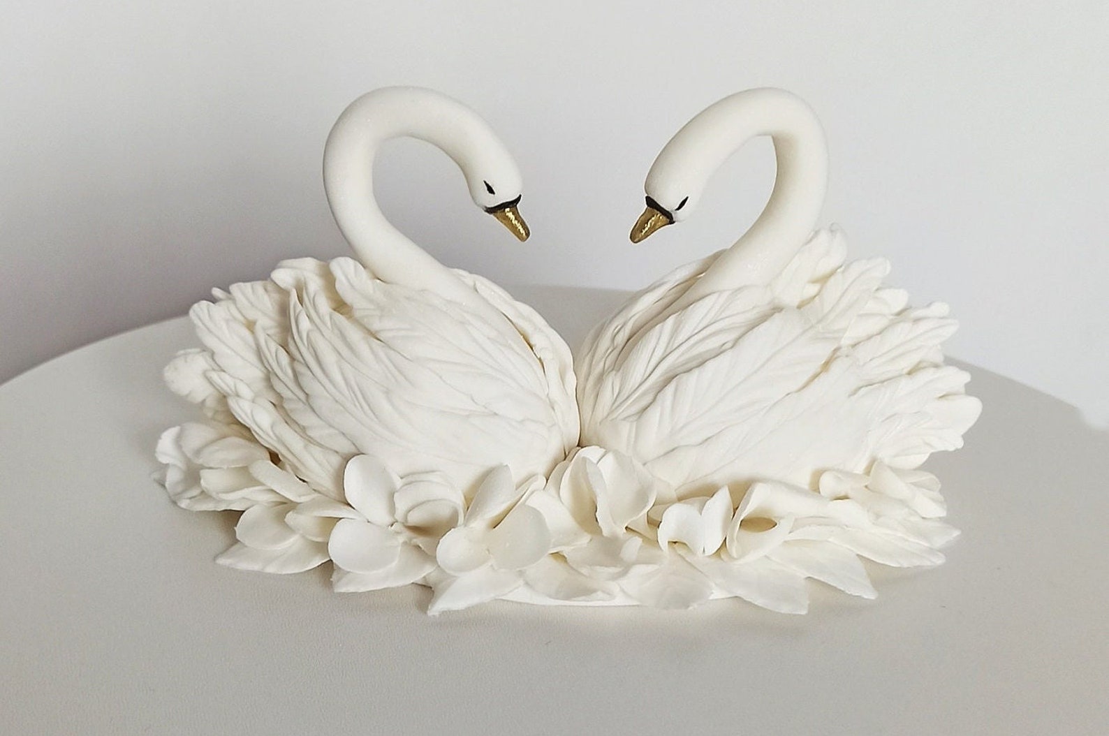 Topper for Wedding Wedding Swans Pastetopper Handmade Swans - Etsy