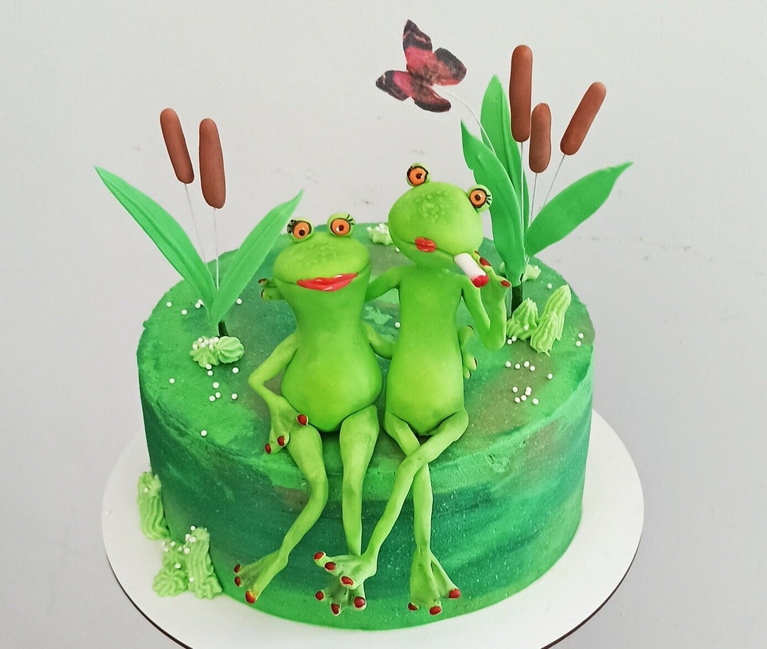 Frog Prince and Princess Wedding Cake Topper Wedding Cake Topper Toad ...