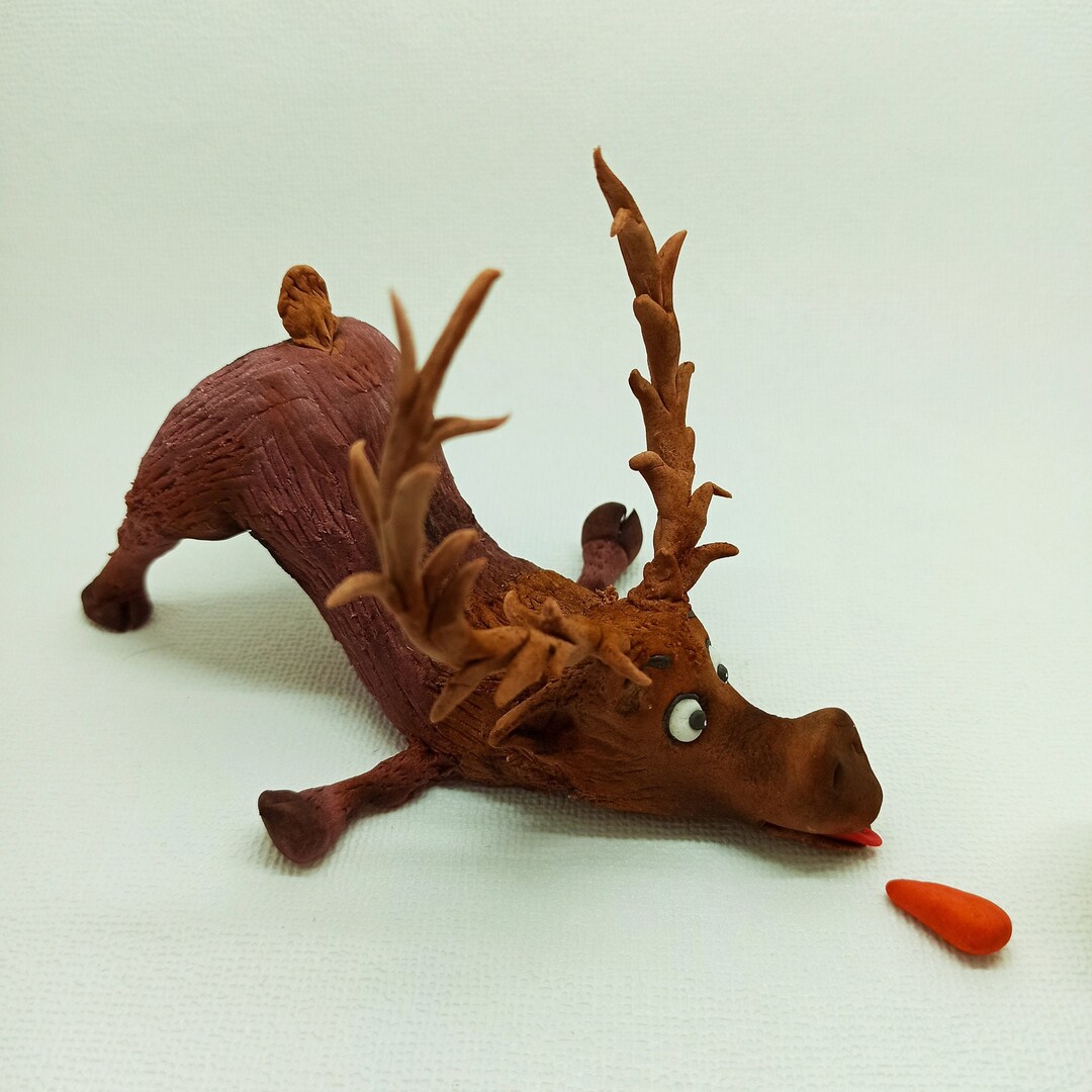 Deer Cake Topper Fondant Cake Decoration Sven Party Animal - Etsy