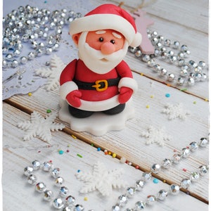 Santa Cake Topper Christmas Cake Decoration Topper Mary Christmas Santa ...