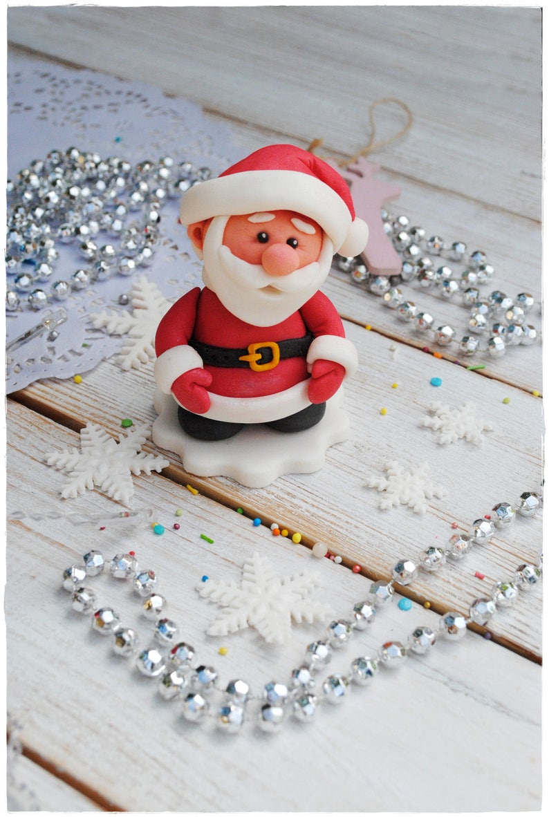 Santa Cake Topper Christmas Cake Decoration Topper Mary - Etsy