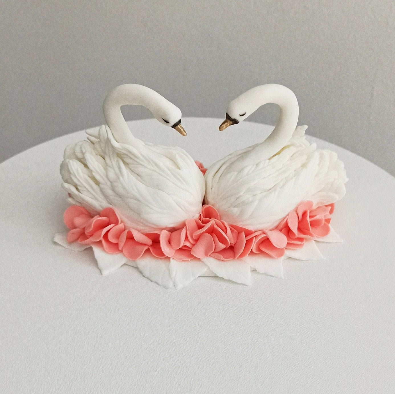 Topper for Wedding Wedding Swans Pastetopper Handmade Swans | Etsy