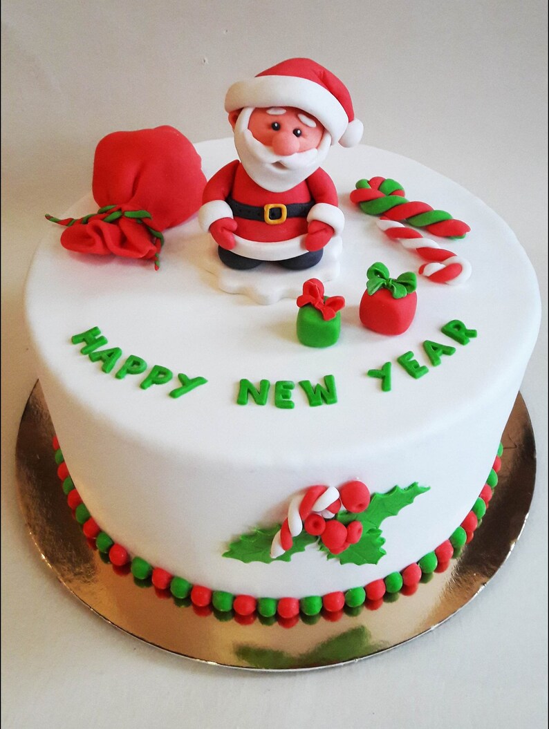 Santa Cake Topper Christmas Cake Decoration Topper Mary - Etsy