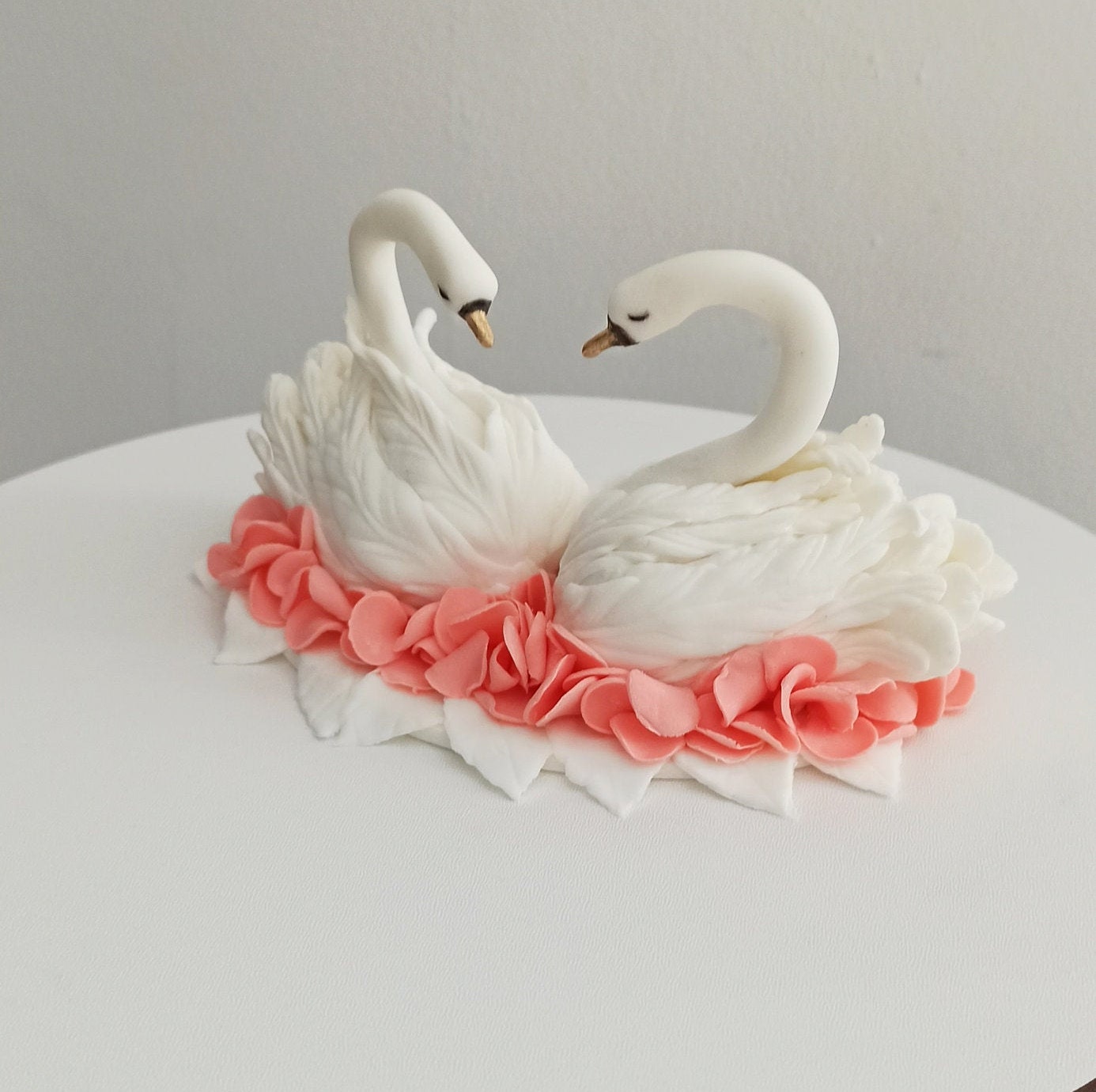 Topper for Wedding Wedding Swans Pastetopper Handmade Swans | Etsy