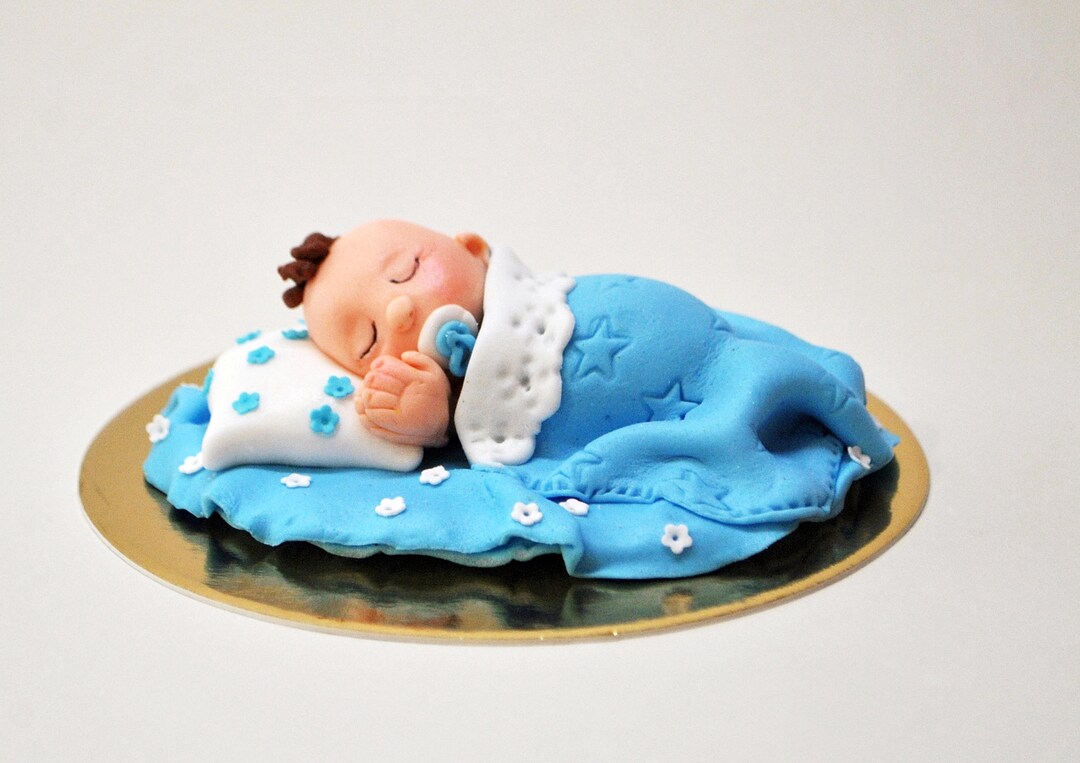 Sugar Paste Little Baby Cake Topper 1st Birthday Boy Girl Topper Baby ...