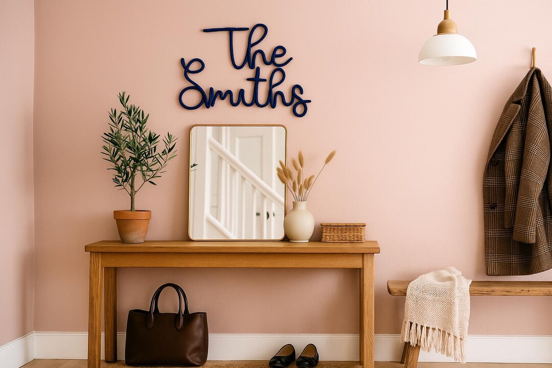 Family Entryway Welcome Sign Living Room Custom Hanging Wire Decor ...