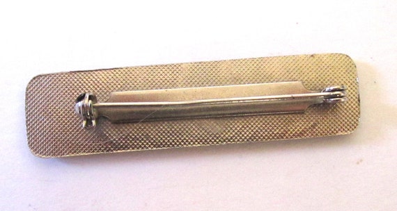 Circa 1970s Art Deco Revival Enamel Bar Brooch/Pin - Gem
