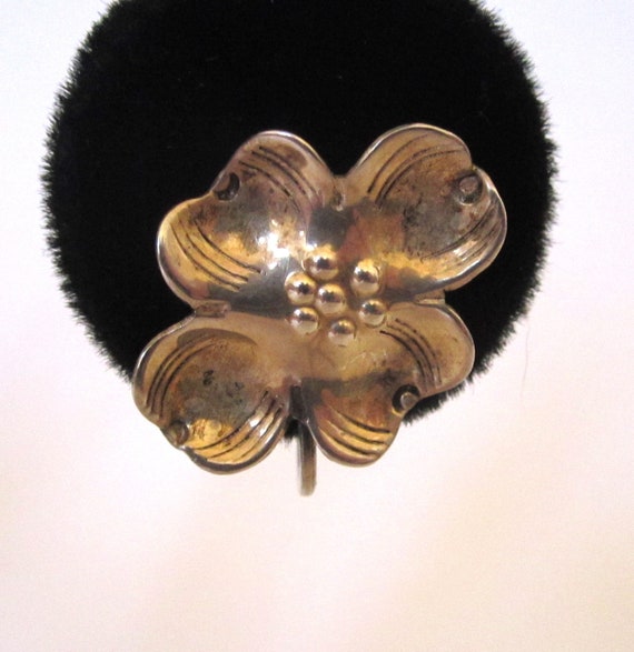 Circa 1950s Modernist Stuart Nye Sterling Silver Dogw… - Gem