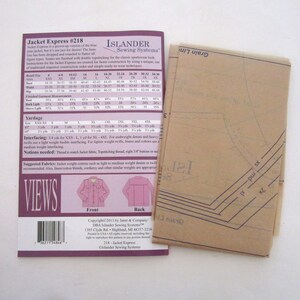 Islander Sewing Pattern: Jacket Express #218 - Etsy