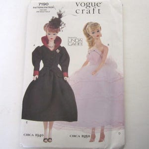 Trio of Vintage Barbie/11 1/2" Doll Patterns: Mccalls P460, Vogue Craft ...