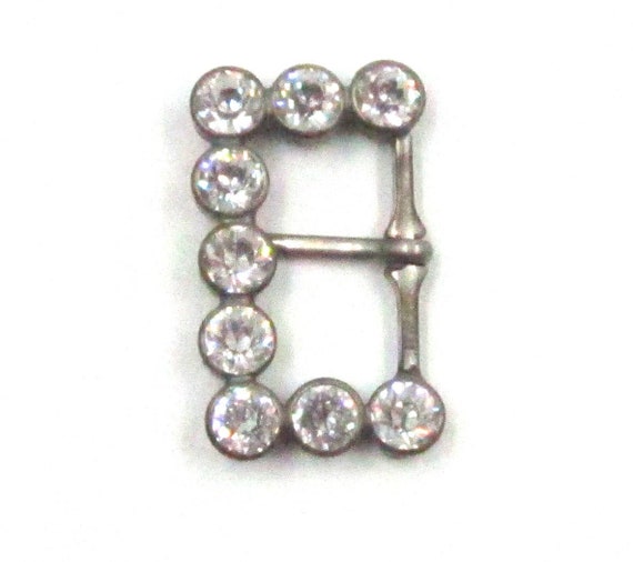 Victorian Pot Metal Paste Buckle - Gem